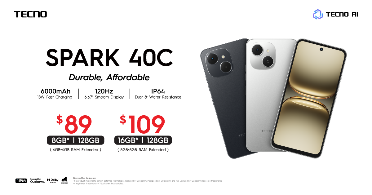 TECNO SPARK 40C ជា ស្មា ត ហ្វូ ន ប្រើប្រាស់ បានយូរ បំផុត ដែល មាន តម្លៃ ...